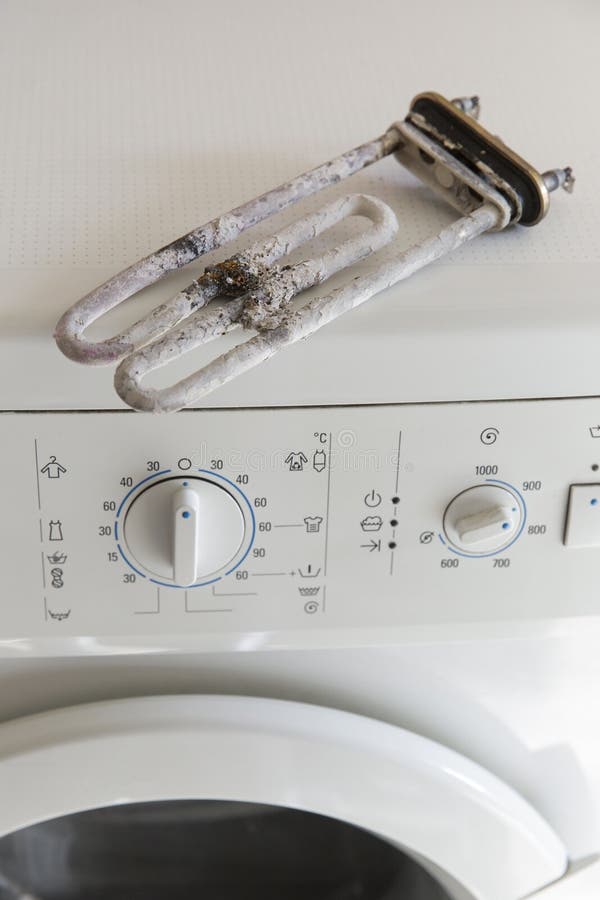 Limescale and Deposits on the Heating Element of a Washing Machine ...