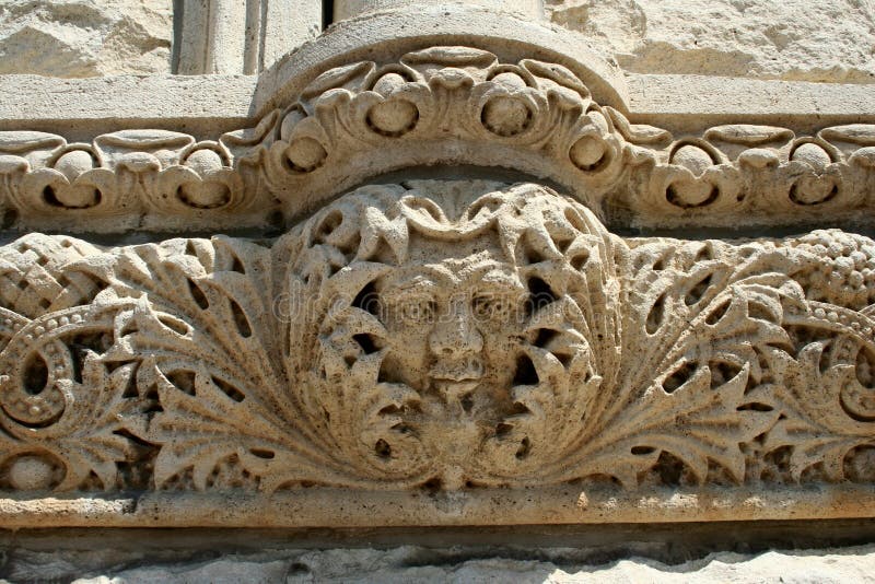 Limestone Architecture Detail Stock Image - Image of limestone, damage ...