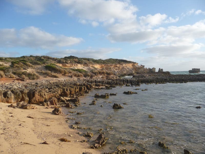Limestone beach. stock photo. Image of ocean, beach, cliff - 22238272