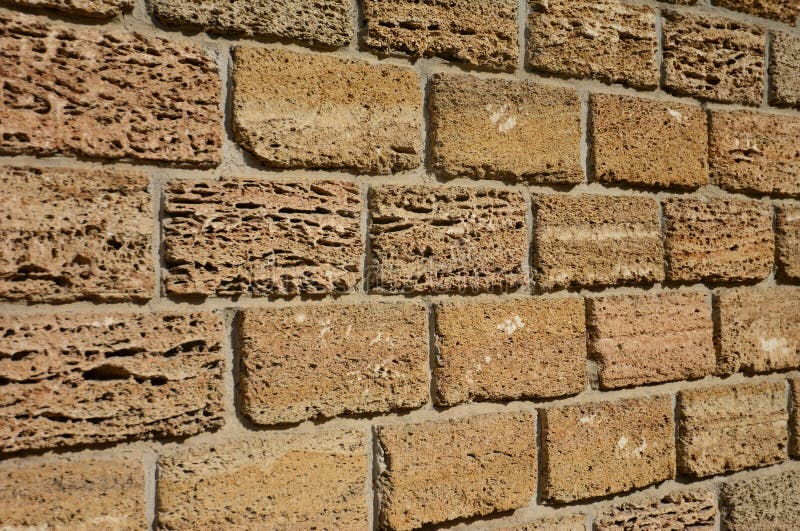 Limestone Blocks Textured Background. Limestone Blocks Wall Stock Photo ...