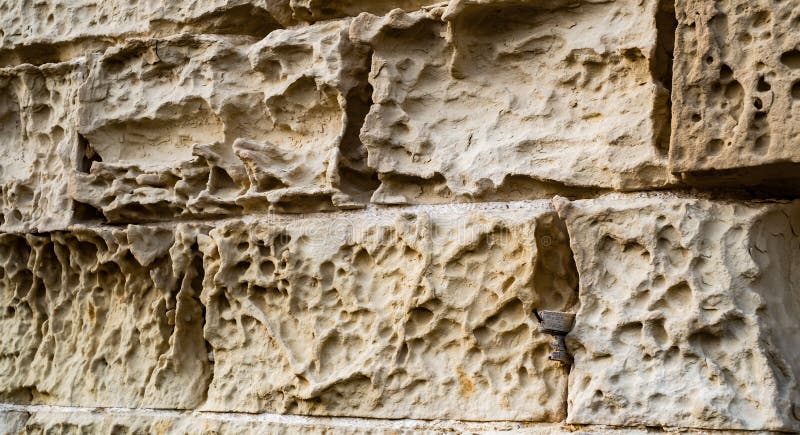 Limestone Bricks Eroded and Cracked Stock Image - Image of nature ...
