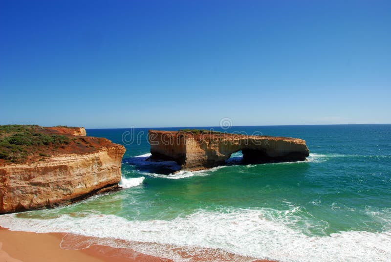 Limestone bridge stock photo. Image of waves, arch, action - 43255634