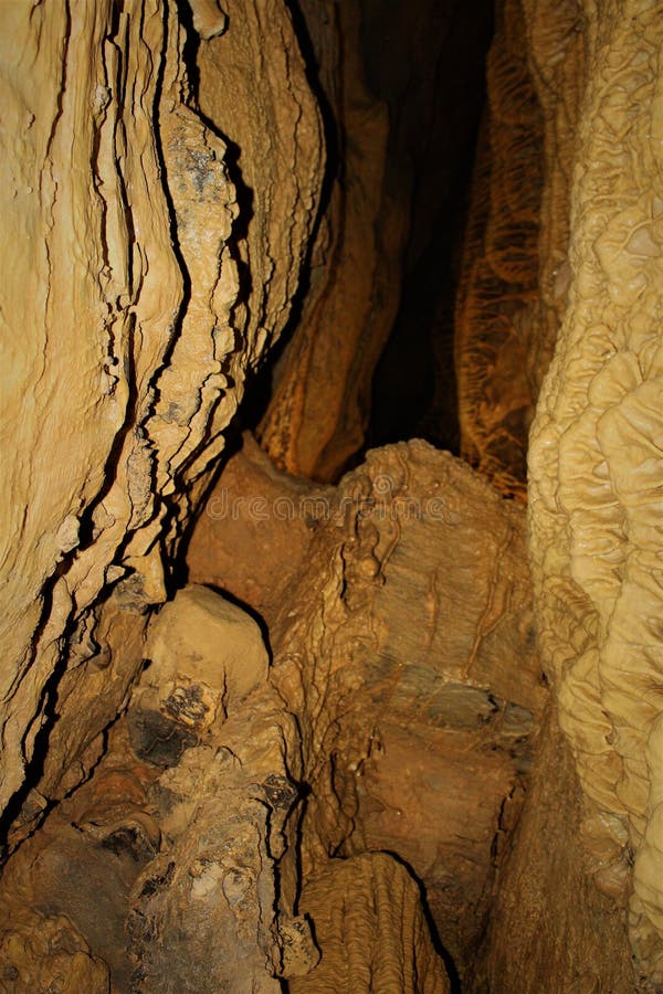 Limestone Cascade Down the Cave Stock Photo - Image of house, bright ...