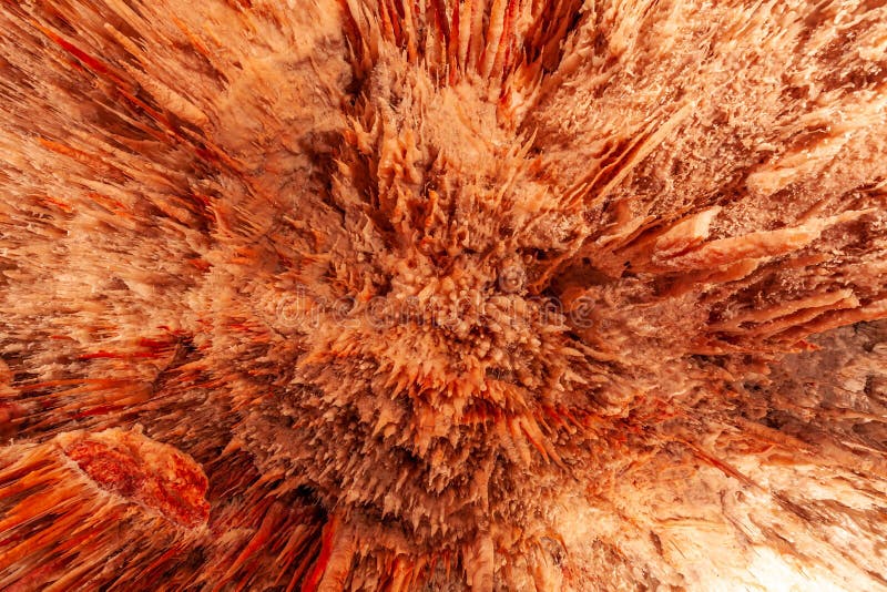 Limestone Cave Ceiling with a Lot of Stalactites. Stock Image - Image ...