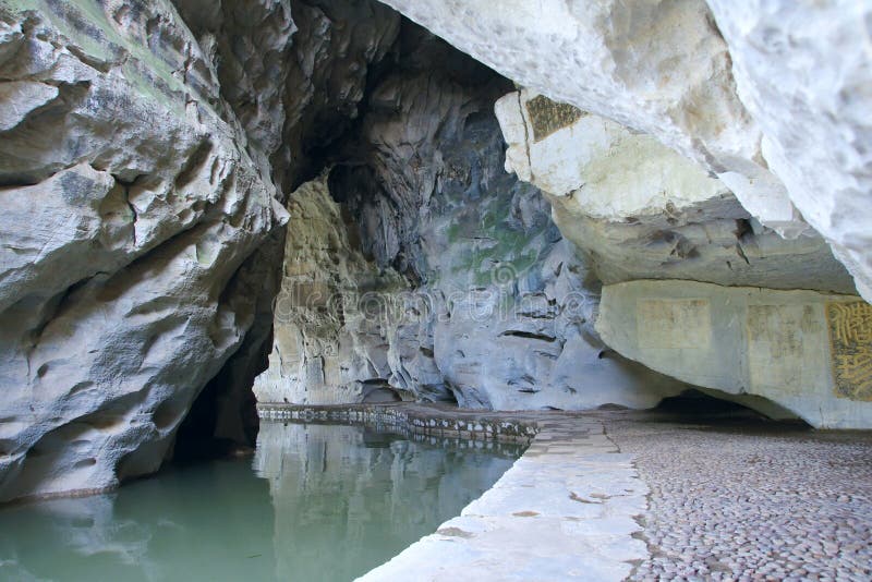 Limestone cave stock image. Image of rock, limestone - 34199061