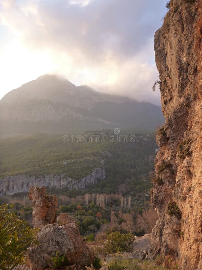 Limestone Cliff in Geyikbayiri in Turkey Stock Photo - Image of ...