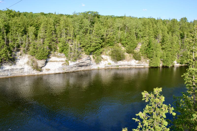 Limestone Cliffs Along the Ranney Gorge Section of the Trent River ...