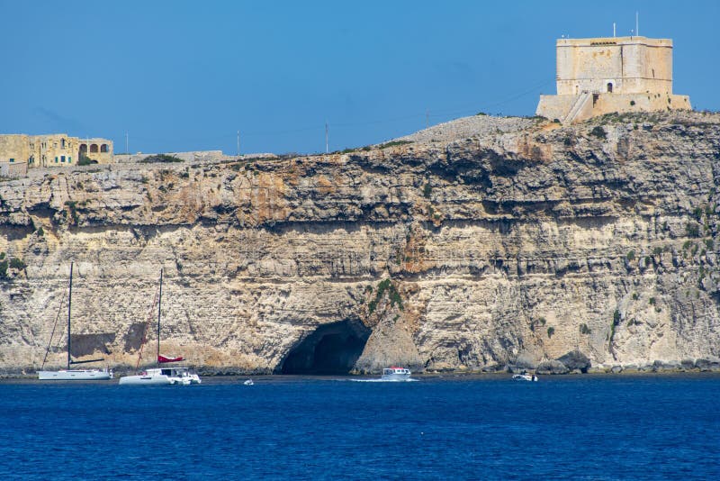 Limestone Cliffs stock photo. Image of maltese, nature - 309478562
