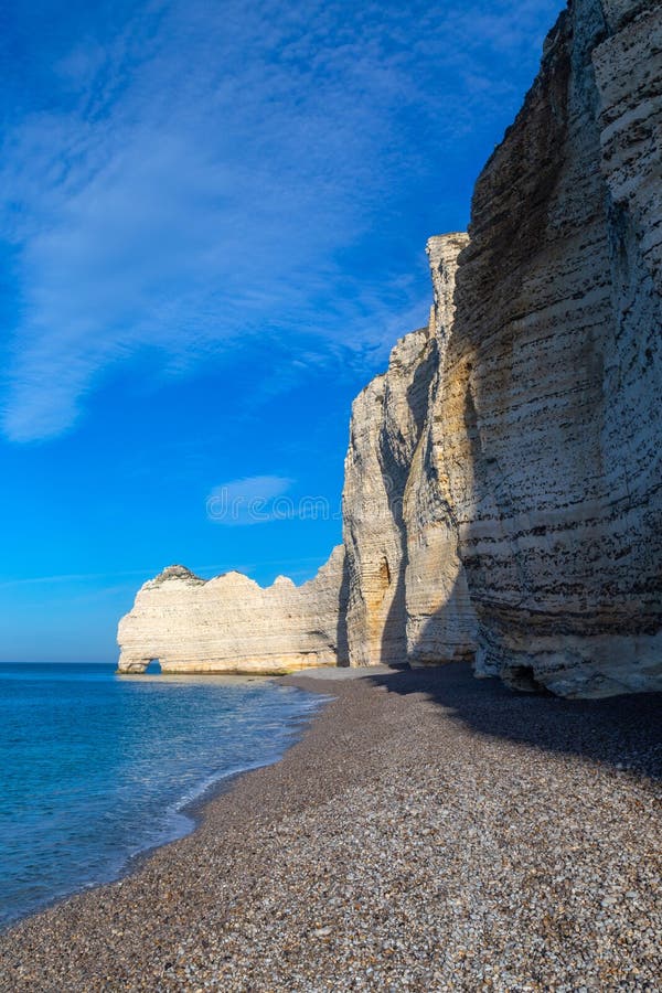 Limestone Cliffs at Etretat Stock Photo - Image of outdoor, beach ...