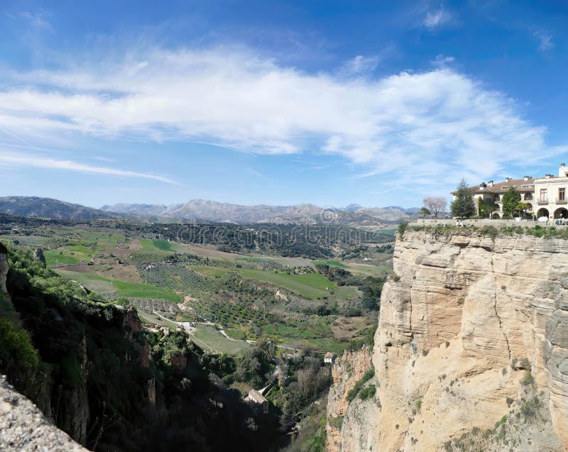Limestone Cliffs of the Gorge of Ronda Stock Image - Image of cliff ...