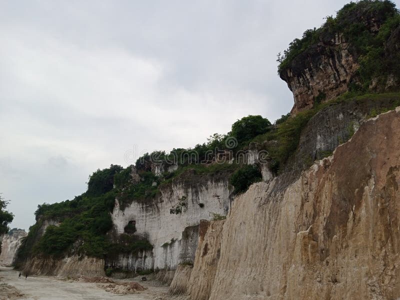 Limestone Cliffs in Gresik, Indonesia Stock Image - Image of limestone ...