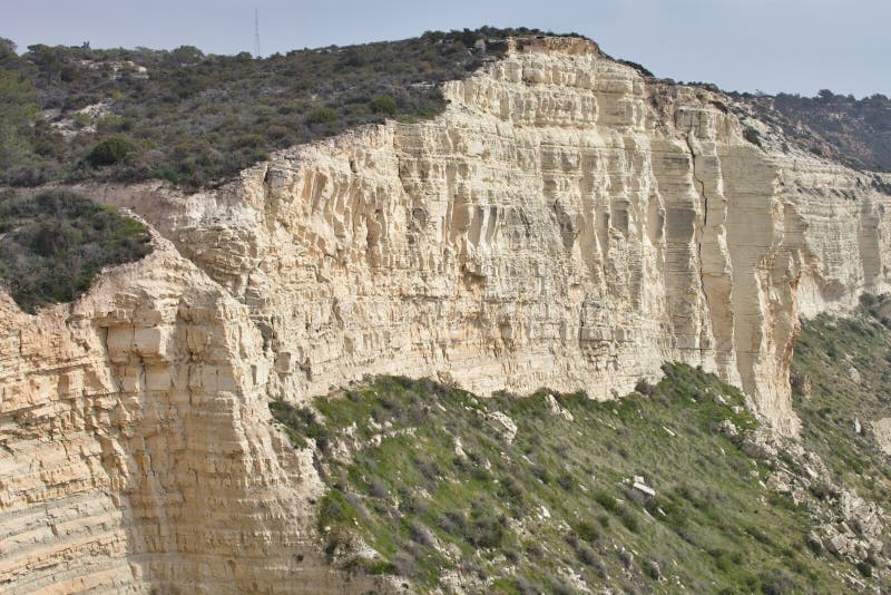 Limestone Cliffs of the Peninsula Akrotiri, Cyprus Stock Image - Image ...
