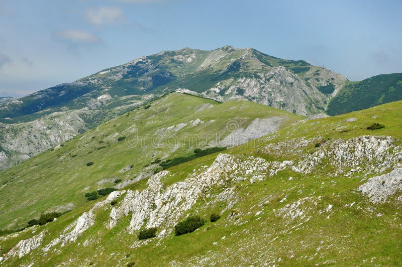 Limestone Cliffs in Retezat Mountain, Romania Stock Image - Image of ...