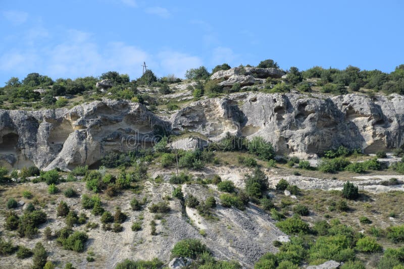 Limestone Cliffs with Sample of Material, Limestone Erosion in the ...