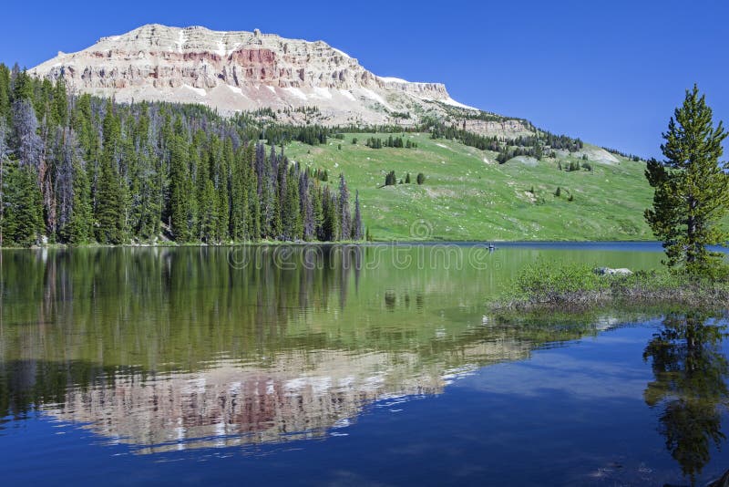 Beartooth Butte and Beartooth Lake Stock Photo - Image of natural ...