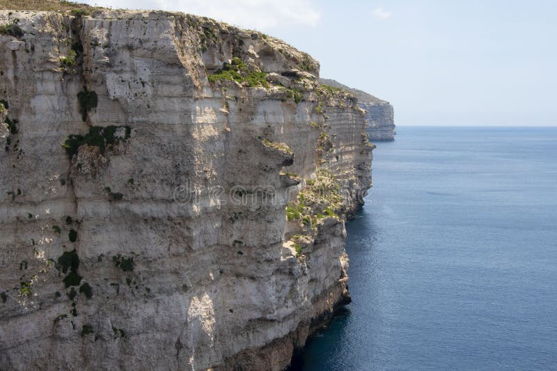 Limestone Dingli Cliffs stock image. Image of horizon - 309478485