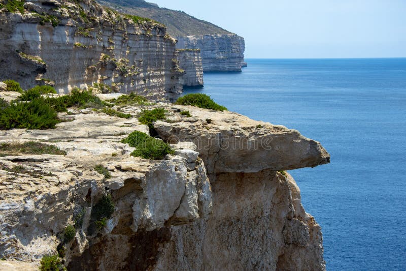 Limestone Dingli Cliffs stock photo. Image of sheer - 309478508