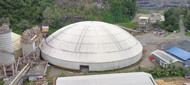 Limestone Dome at Cement Plant Stock Image - Image of cement ...