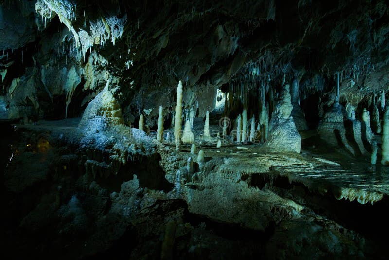 Limestone Formations Inside Macocha Caves Stock Image - Image of ...