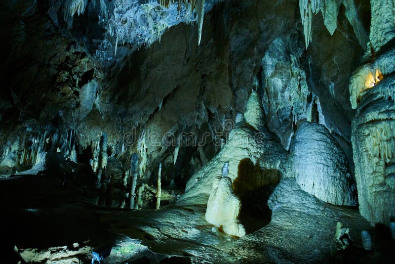 Limestone Formations Inside Macocha Caves Stock Image - Image of ...