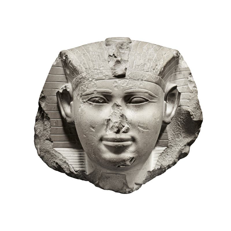 Limestone Head Statue of Ancient Egyptian King Stock Photo - Image of ...