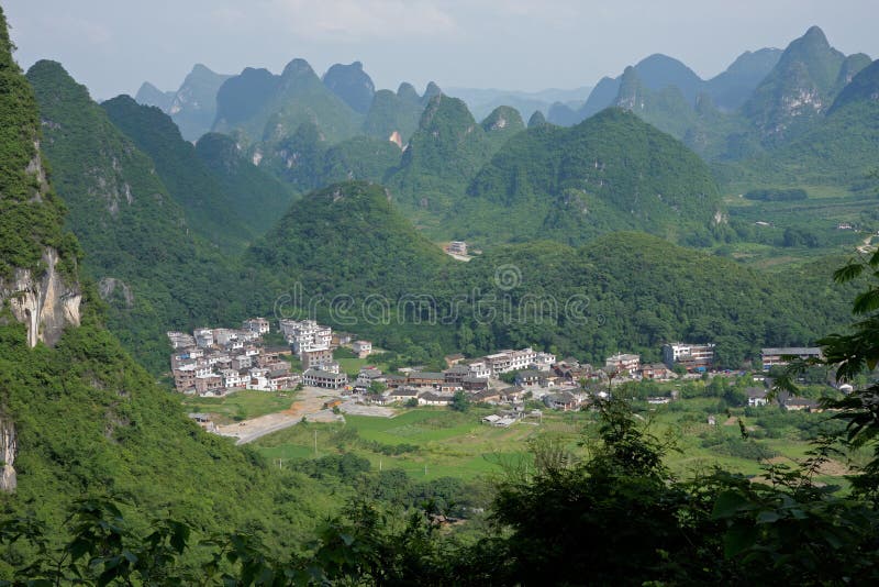 Limestone Hills, Li-river, Yangshou, China Stock Image - Image of scene ...
