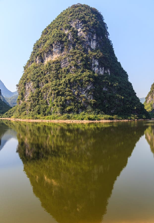 Limestone Hills at the Li River Stock Photo - Image of countryside ...