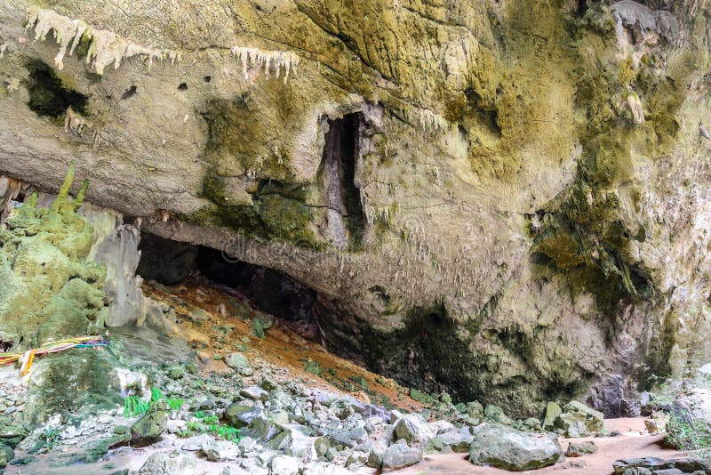 Limestone Inside Cave in Deep Forest at Prachuap Khiri Khan, Thailand ...