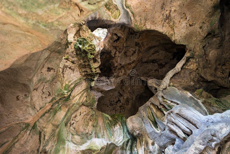 Limestone Karst Cave Texture Ceiling Arch Background Stock Photo ...