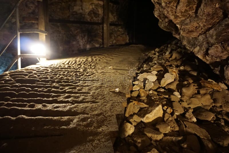 Limestone mine stock image. Image of minetunnel, scandinavia - 93007539