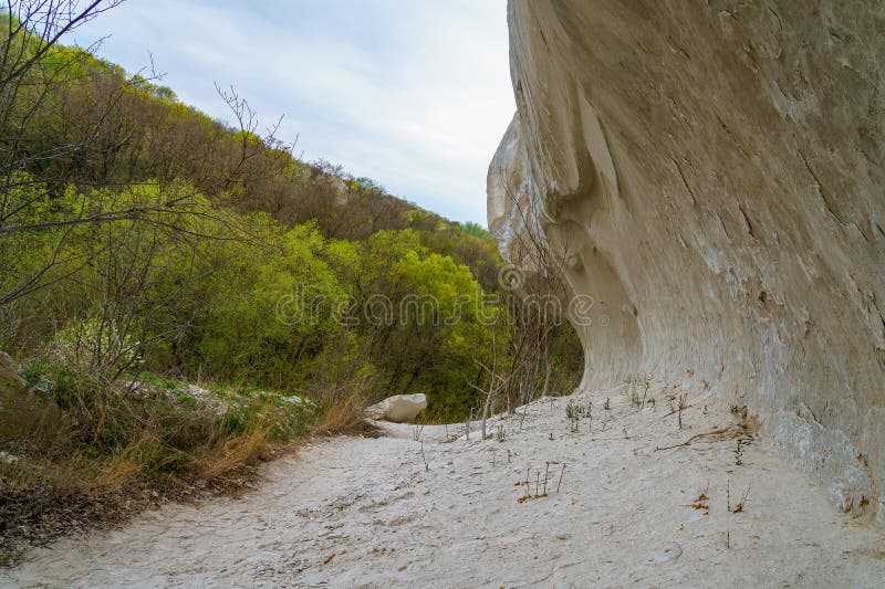 Limestone Mountain. Background with Selective Focus and Copy Space ...
