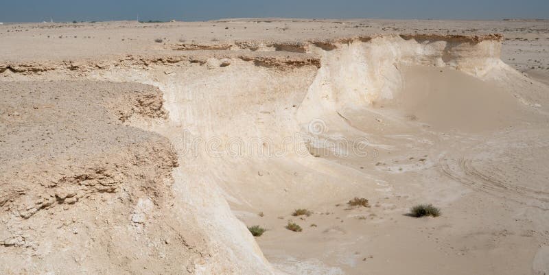 Limestone Mountain Formation in Zekreet Desert, Qatar. Qatar Landscape ...