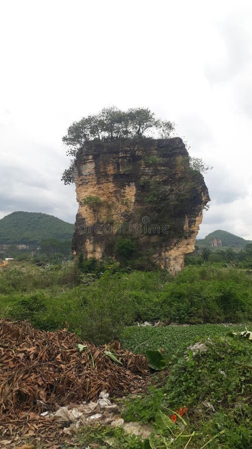 Limestone mountain stock image. Image of rock, hill - 270997233