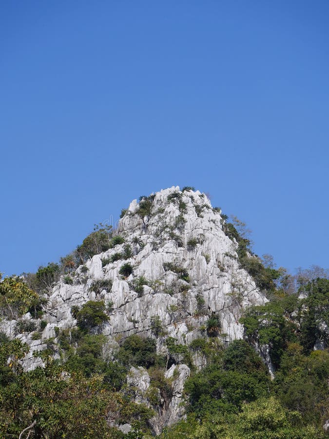 Limestone Mountains and Clear Sky Stock Photo - Image of holiday ...