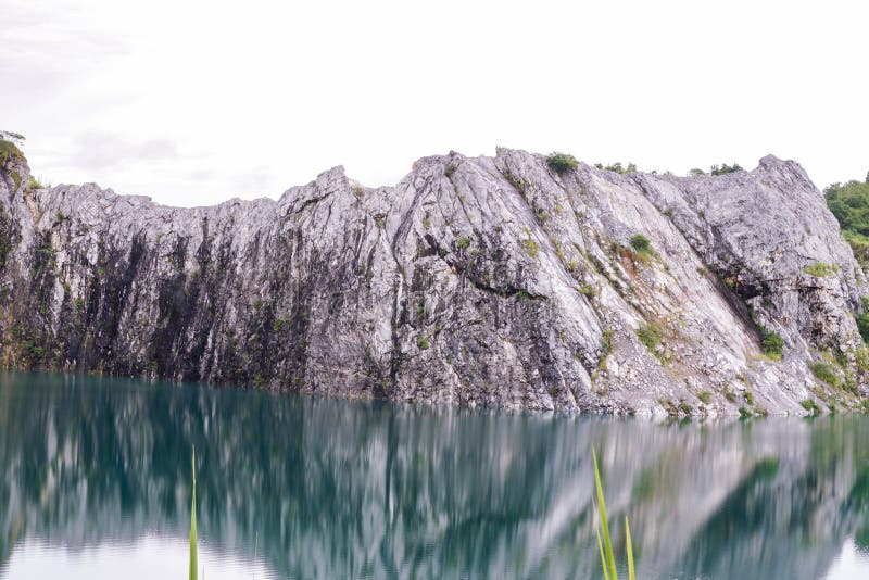 Limestone Mountains. stock image. Image of reflection - 256222073