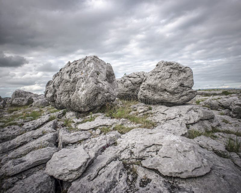 Limestone Pavement, the Burren, County Clare, Ireland Stock Photo ...
