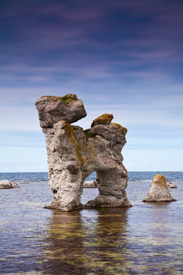 Limestone Pillars at Gotland Island Stock Photo - Image of sweden ...