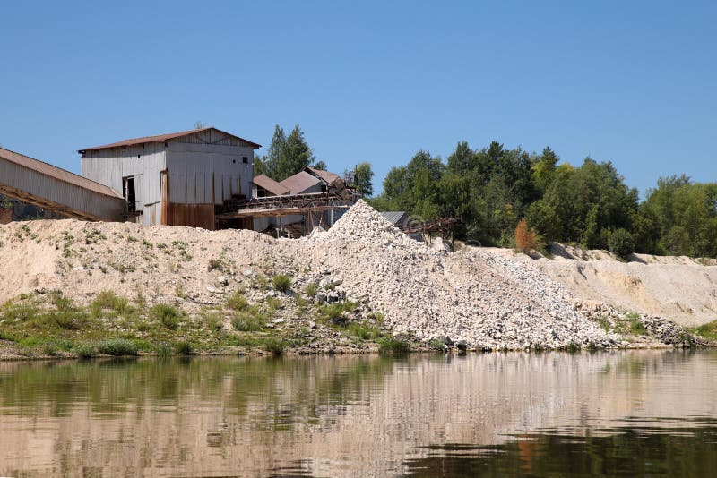 Limestone plant stock photo. Image of material, equipment - 57222268