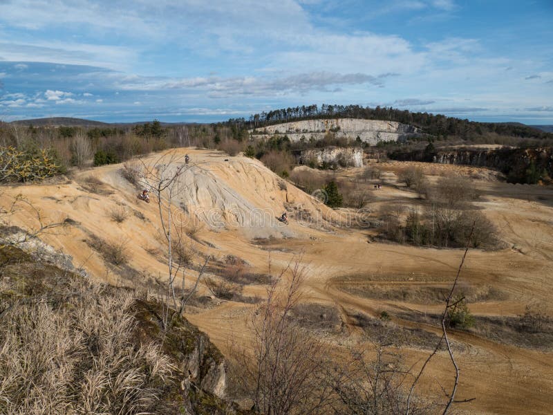 Limestone Quarry in the Czech Karst Area Stock Image - Image of energy ...