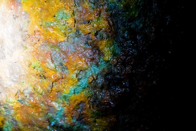 Limestone in the Quarry and Displaced Water Stock Image - Image of ...