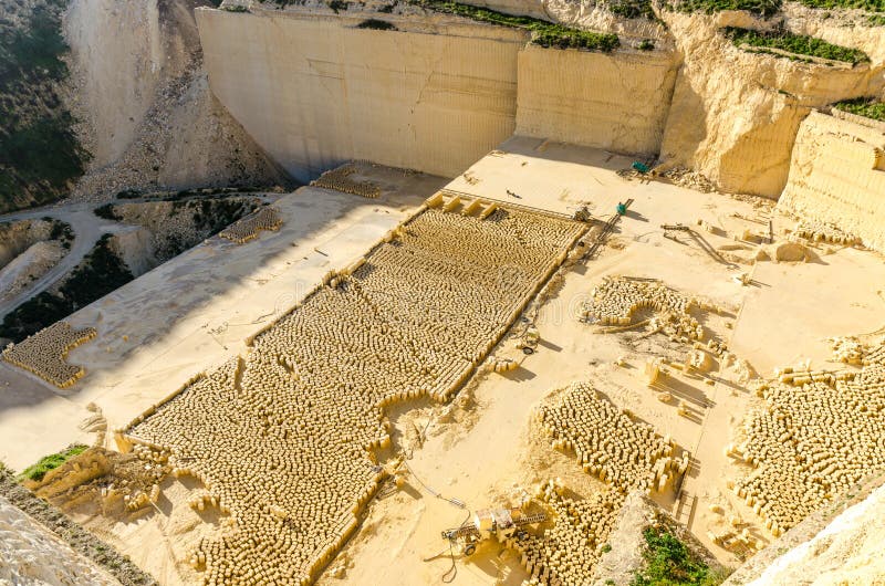Limestone Quarry - Gozo, Malta Stock Image - Image of maltese, quarry ...