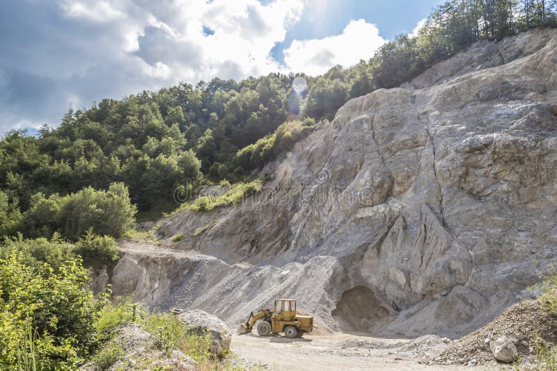 Limestone Quarry Industry, Summer, Ukraine Stock Photo - Image of ...