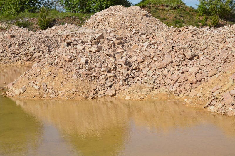 Limestone quarry, Mining. stock photo. Image of open - 249409002