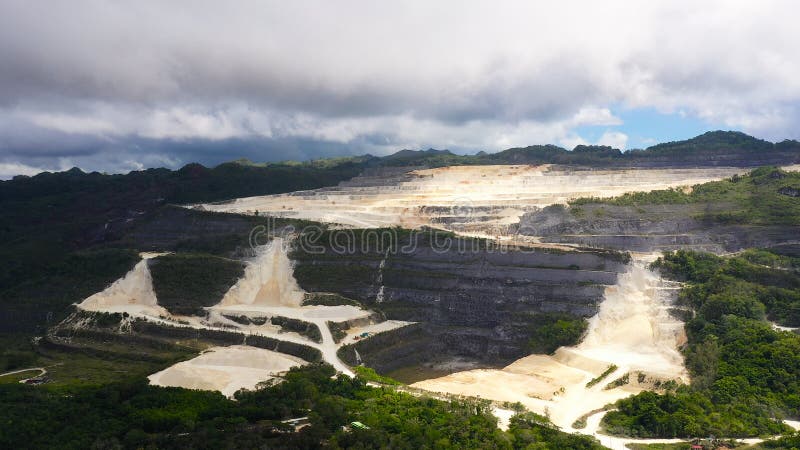 Limestone Quarry in the Mountains. Stock Image - Image of outdoor ...
