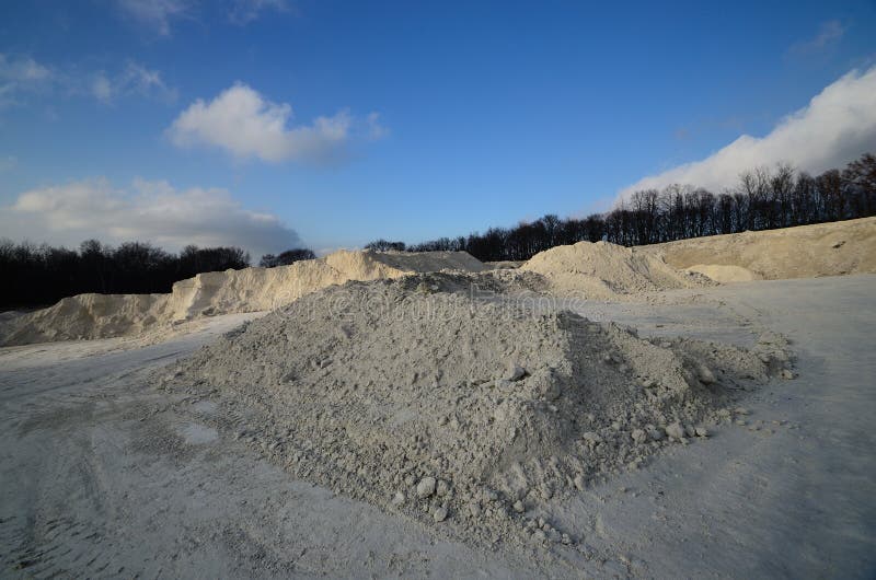 Limestone quarry stock image. Image of mineral, mining - 48370275