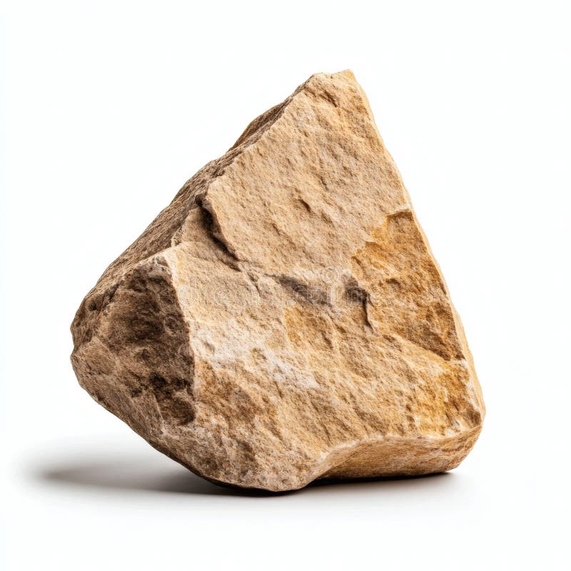 Limestone, Limestone, Quartz, Stone Fragment with a White Background ...