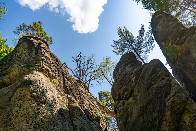 Limestone Rock Kokorinsko Czech Republic Stock Photos - Free & Royalty ...