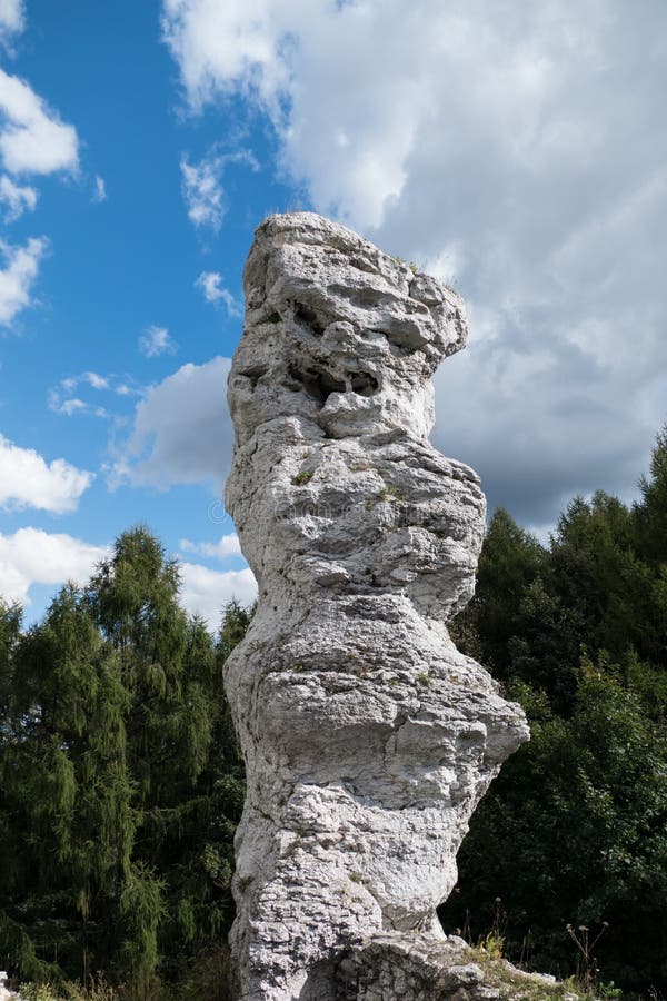 Limestone Rock Tower in Natural Park Stock Photo - Image of formation ...