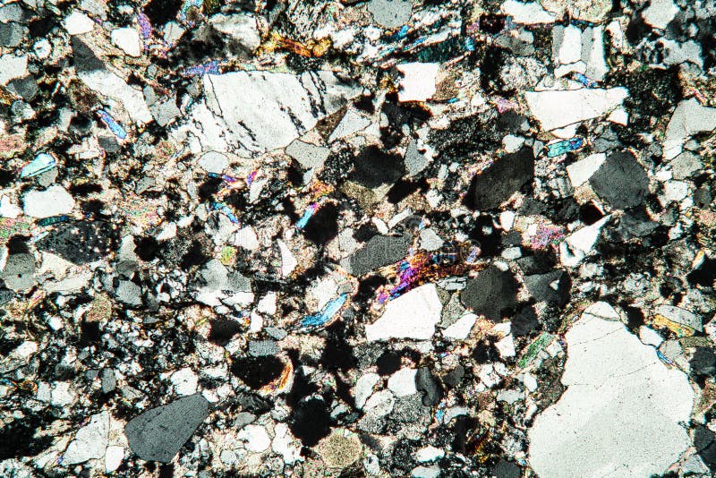 Limestone Rock Under the Microscope Stock Image - Image of microscopy ...