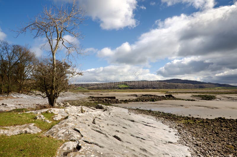 Limestone Scenery in Cumbria Stock Photo - Image of cloud, minerals ...